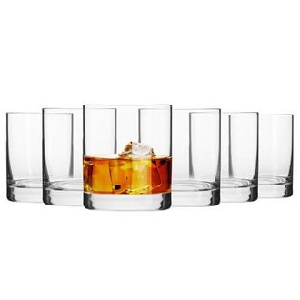 Krosno Verres à Whisky Rhum | Lot de 6 | 300 ML | Collection Blended | Parfait la Maison, Les Restaurant,s Les Fêtes | Lavable au Lave-vaisselle