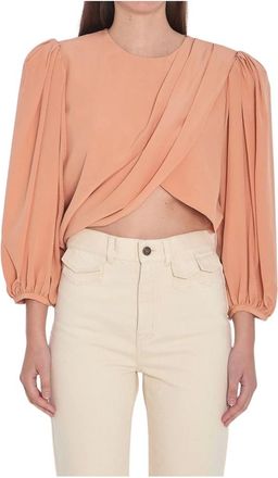 Chlo&eacute; Femme, Blouses et Chemises, Rose, Taille: 38 FR Blouse Drap&eacute;e
