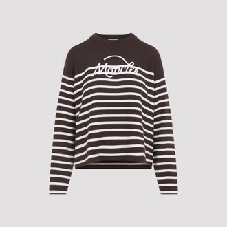 Moncler Pull en tricot &agrave; logo ray&eacute;