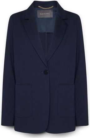 Elena Miro Femme, Vestes, Bleu, Taille: 48 FR Milano Stitch Blazer