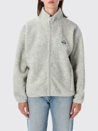 American Vintage Kurze Fleecejacke mit Stehkragen und Rei&szlig;verschluss