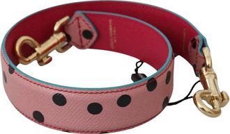 Dolce & Gabbana Femme, Sacs, Rose, Taille: ONE Size Polka Dot Leather Shoulder Strap