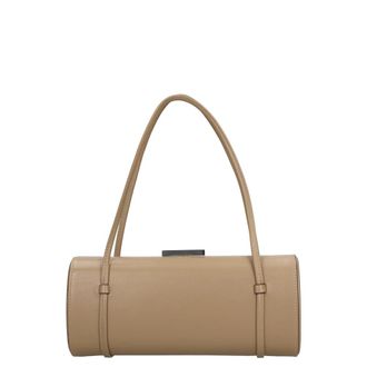 Michael Kors Natalie Leder Barrel Bag - - Bags - Damen - Braun - ONE SIZE