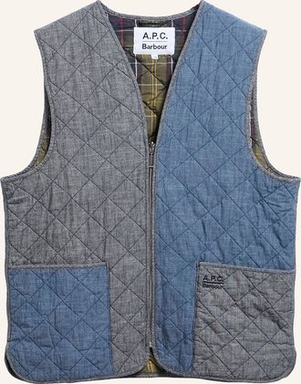 Barbour Steppweste In Jeansoptik blau