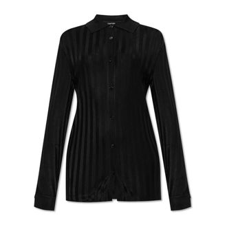Tom Ford Hemd mit Streifenmuster - - Knitwear - Damen - Schwarzk - L