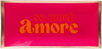 Gift Company Love Plates, Glasteller L, Motiv: So Much Amore, neon pink
