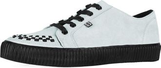 T.U.K. Ribbed Sole Sneaker - Modeschuhe f&uuml;r M&auml;nner und Frauen - Skate, Punk, Rock und Gothic Style aus Leder, Wildleder und Canvas- Farbe Grey Suede - Gr&ouml;&szlig;e 