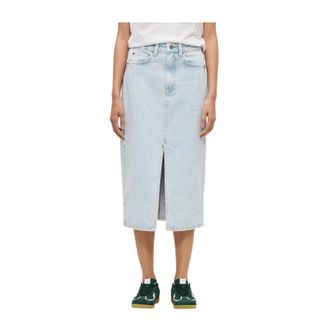 Pepe Jeans London Femme, Jupes, Bleu, Taille: 40 FR Jupe Midi en Denim