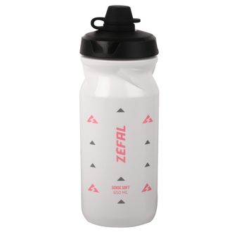 Z&eacute;fal Sense Soft 65 No Mud Wasserflasche - Trinkflasche Fahrrad - Wei&szlig; - 650 ml - Rennrad Trinkflasche - MTB Radflasche