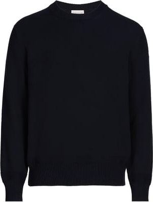 Moncler Pull droit en maille c&ocirc;tel&eacute;e de coton