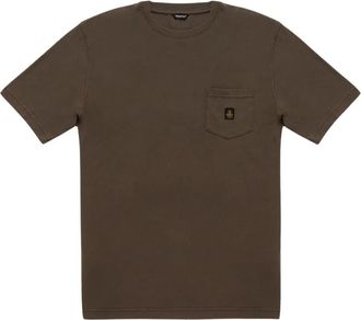 RefrigiWear Homme, Tops, Brun, Taille: L T-Shirt Basic