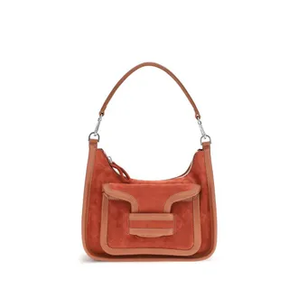 Pierre Hardy Suede and Calf Leather Shoulder Bag - Brown