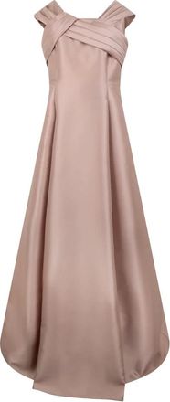 Alberta Ferretti Robe longue &agrave; jupe &eacute;vas&eacute;e - Femme - Robes - Rose - Taille: 44 FR