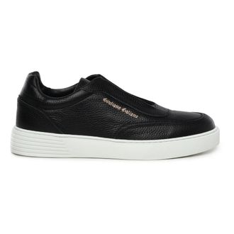 Giuliano Galiano Homme, Chaussures, Noir, Taille: 45 EU Baskets en cuir noir avec logo
