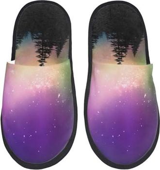 Generic Chaussons Femme Homme Imprim&eacute; Du Nord Chaussons Confort Doux Pantoufles Pour Invit&eacute;s, Pour Mariage, Int&eacute;rieur Ext&eacute;rieur, F&ecirc;te, L