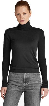 G-Star G-Star RAW Damen Core Slim Turtle Knit wmn, Schwarz (dk Black D23678-B692-6484), XXS