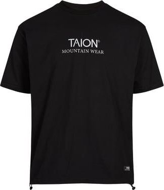 TAION T-shirt &agrave; logo avec ourlet ajustable en coton