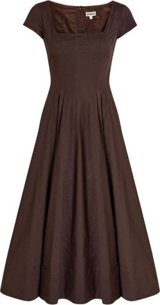 Staud Staud, Femme, Robes, Brun, Taille: 36 FR Wells Dress