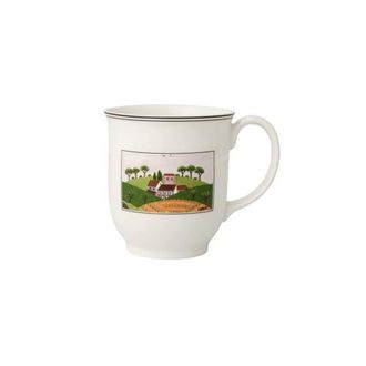 Villeroy & Boch Charm Und Breakfast Design Naif Kaffeebecher 420 Ml Wei&szlig;/Bunt, Sp&uuml;lmaschinenfest, Mikrowellensicher, Kaffeetasse, Tasse F&uuml;r Kaffee, Becher, Hei&szlig;getr&auml;n