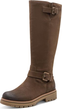 Marco Tozzi Marco Tozzi Damen Stiefel mit Schnallen Vegan, Braun (Cafe Nubuck), 41 EU
