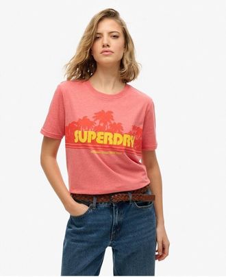 Superdry Tee d&eacute;contract&eacute;e &agrave; rayures pour lext&eacute;rieur