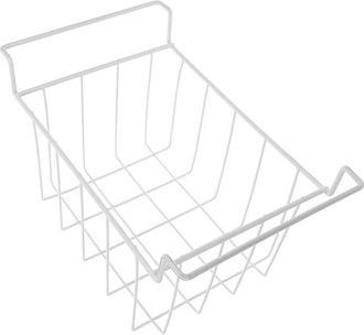 Amosfun Geflechtener Aufbewahrungskorb für Gefrierschrank Metall Hängekorb für Tiefkühltruhe Platzsparender Organizer mit Einfachem Zugriff und Leicht zu Rein