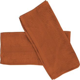Soleil d'Ocre 2er-Pack Gästehandtücher aus Baumwolle 500gr/m2 30x40 cm Lagune Terra
