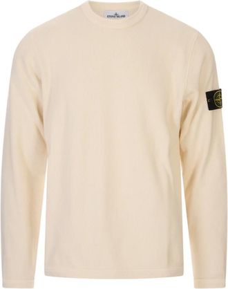 Stone Island Homme, Sweatshirts et sweats &agrave; capuche, Blanc, Taille: S Maille Molleton