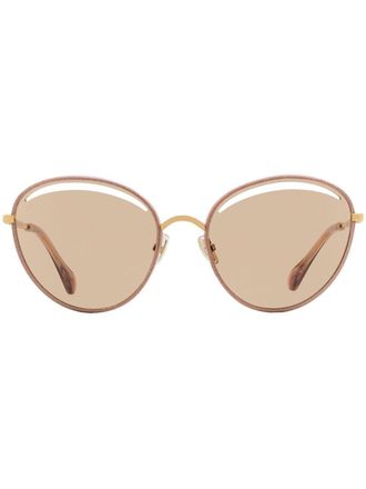 Jimmy Choo Eyewear lunettes de soleil Malya &agrave; d&eacute;coupes - Tons neutres