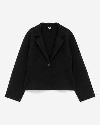 Arket Strickjacke Aus Wolle Und Baumwolle -Schwarz