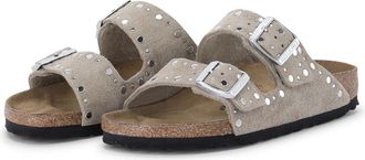 Birkenstock Sandale Arizona Rivet Border aus Veloursleder