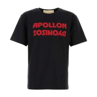 Valentino Garavani Homme, Tops, Noir, Taille: M Cotton T-Shirt