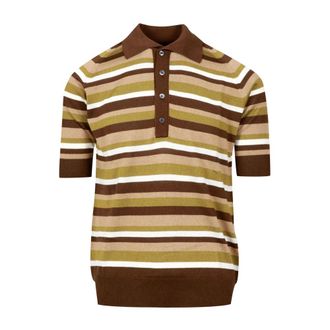 Pantaloni Torino Gestreiftes Poloshirt mit kurzen &Auml;rmeln - - Tops - Herren - Braun - M