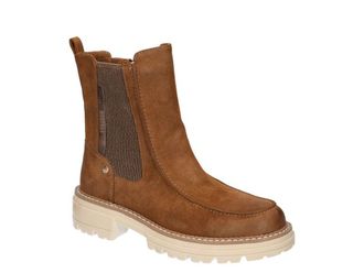 Mustang Jeans Damen Chelsea Boots Stiefelette Rei&szlig;verschluss 1437-507, Gr&ouml;&szlig;e:39 EU, Farbe:Braun