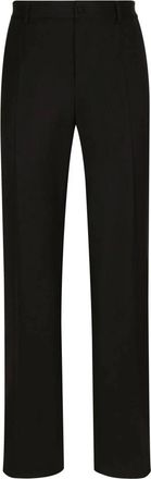 Dolce & Gabbana Homme, Pantalons, Noir, Taille: 3XS Pantalon en Laine Noir Jambe Droite
