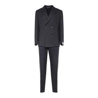 Lubiam Zweireihiger Anzug - - Suits - Herren - Blau - L