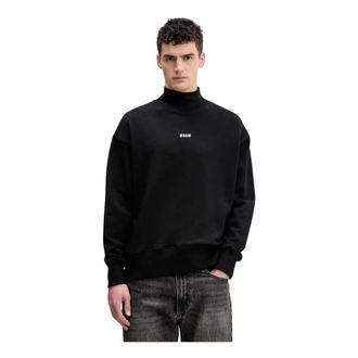 Msgm Sweatshirt mit Logo-Detail und hohem Kragen - - Sweatshirts & Hoodies - Herren - Schwarzk - M