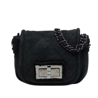 Chanel Pre-owned Suede Shoulder Bag - - Pre-owned - Damen - Schwarzk - ONE SIZE