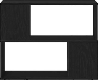 Generic Offene B&uuml;cherregale, Freistehend, Platzsparendes Aufbewahrungsregal aus Holzwerkstoff f&uuml;r B&uuml;cher, Dekoration und Medien (Schwarze Eiche)