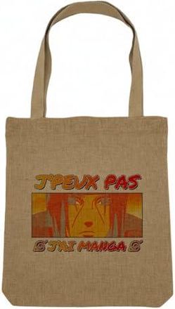 Fabulous Sac Shopping Tote Bag Aspect Lin - Jpeux Pas Jai Manga Itachi Anime Otaku Manga Fanart - Sac de Courses Toile Epaisse 360g Beige Naturel Cabas Port&eacute; E