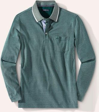 Walbusch Poloshirt Herren Extraglatt-Polo Thermoleicht Shirt b&uuml;gelfrei Angerautes Piqu&eacute;, leicht w&auml;rmend, pflegeleicht, mit Brusttasche