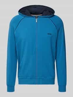 HUGO BOSS Regular Fit Sweatjacke aus Baumwoll-Mix