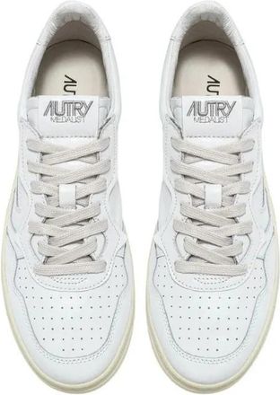 Autry Low-Top Sneaker - Medalist Low Sneakers In White Leather - Gr. 37 (EU) - in Beige - für Damen