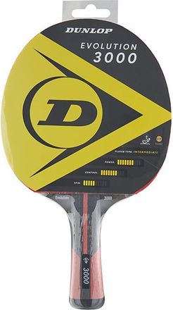 Dunlop Dunlop Tischtennisschläger Evolution 3000, ITTF Zertifiziert, perfekt für fortgeschrittene Spieler, Schwarz, Einheitsgröße