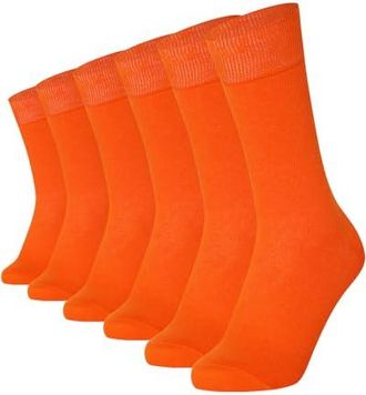 MySocks MySocks Plaine Cheville Chaussettes, Orange, 6 Paires 35-39