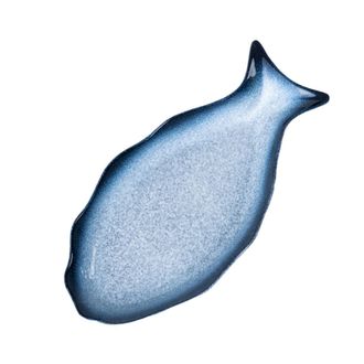 Cabilock Fischd&auml;mpfschale Keramik Fischform 35,5cm Servierteller F&uuml;r W&uuml;rzige Fischk&ouml;pfe Und Meeresfr&uuml;chte Im Hausgebrauch Und Gastronomie