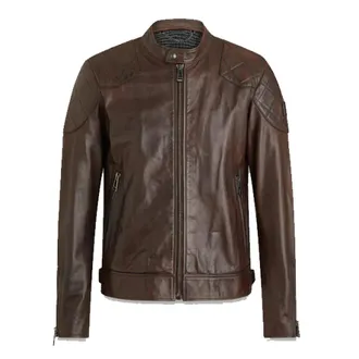 Belstaff Homme, Vestes, Brun, Taille: L Legacy Outlaw Veste en Cuir Ciré
