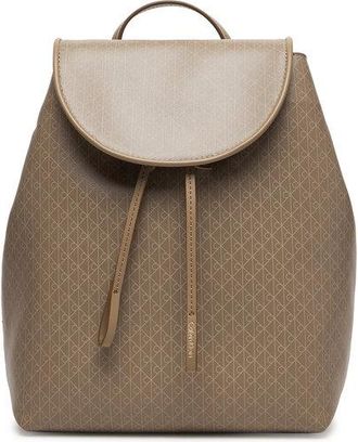 Calvin Klein Rucksack Emblem Aop Flap Backpack LV04F3271G Beige