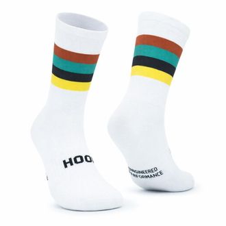 Hoff Fahrradsocken Herren & Damen - Leichte, Atmungsaktive & Blasenfreie Radsocken - Perfekt f&uuml;r Rennrad, MTB & Triathlon - Tourmalet White Crest - Size 44