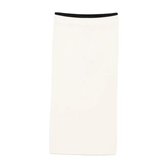 Pinko Midi-Rock mit geripptem- elastischem Bund - - Skirts - Damen - Wei&szlig; - S
